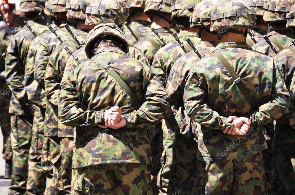Swiss military men — Stock Photo © happyalex #20883831