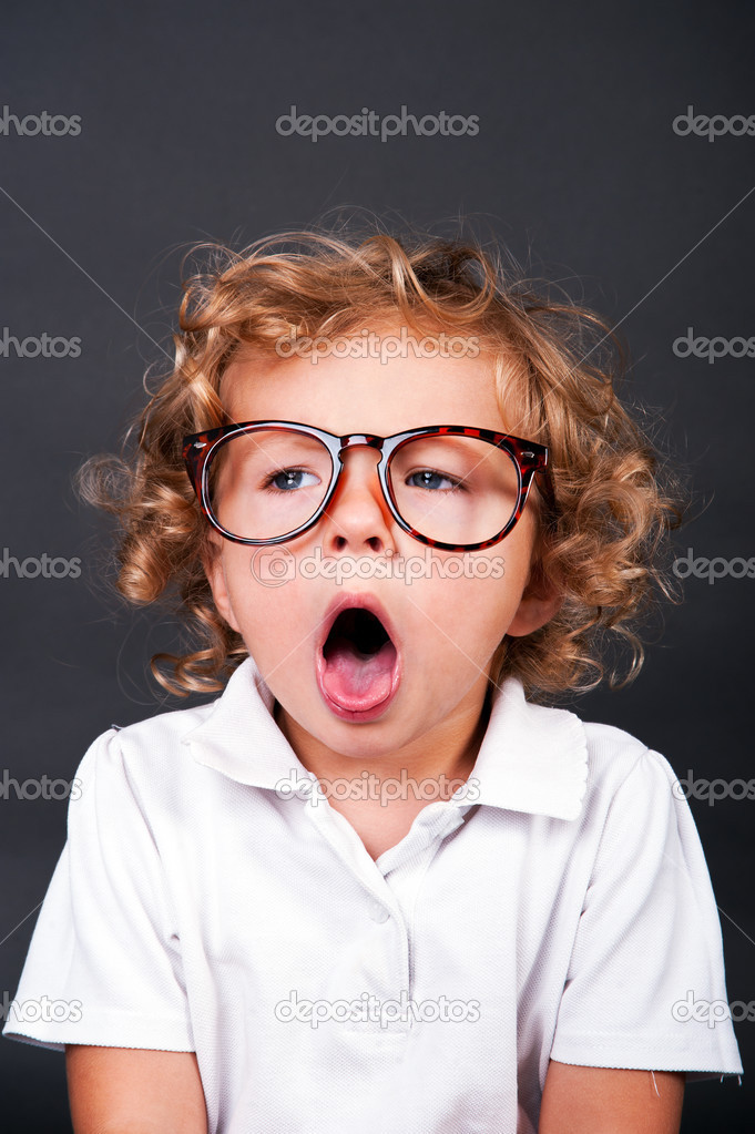 Kid portrait in glasses Stock Photo by ©wisiel 31777315