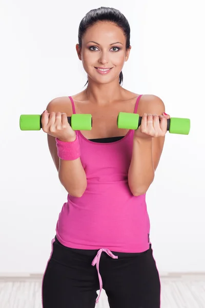 Woman doing fitness exercise — Stock Photo © bdibdus #1682396