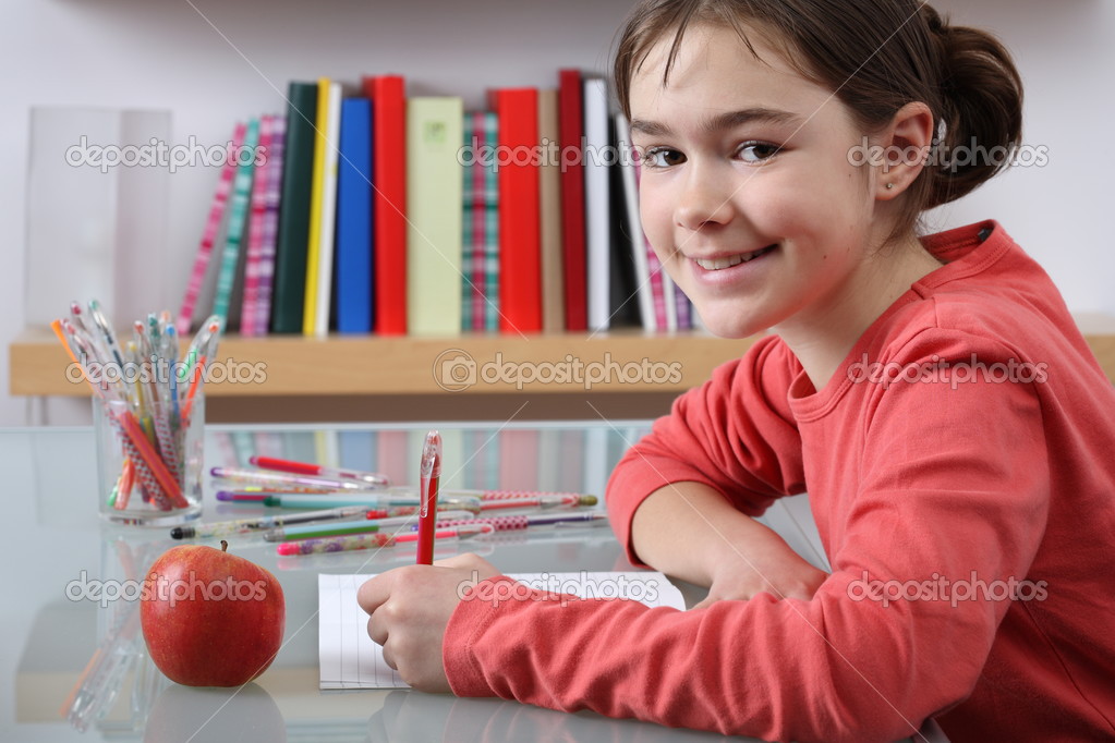 Girl learning Stock Photo by ©gbh007 32697081