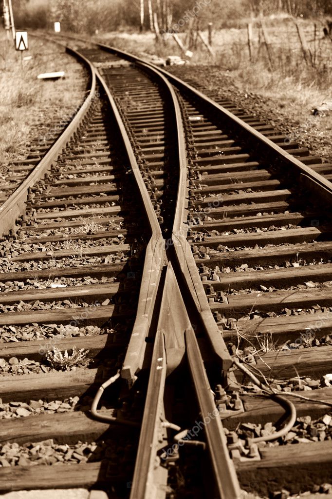 Old railroad tracks Stock Photo by ©gbh007 32803449