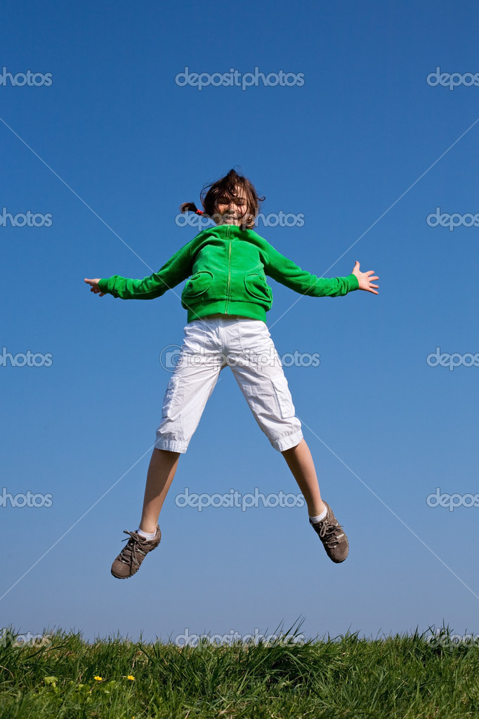 Girl jumping Stock Photo by ©gbh007 32804689