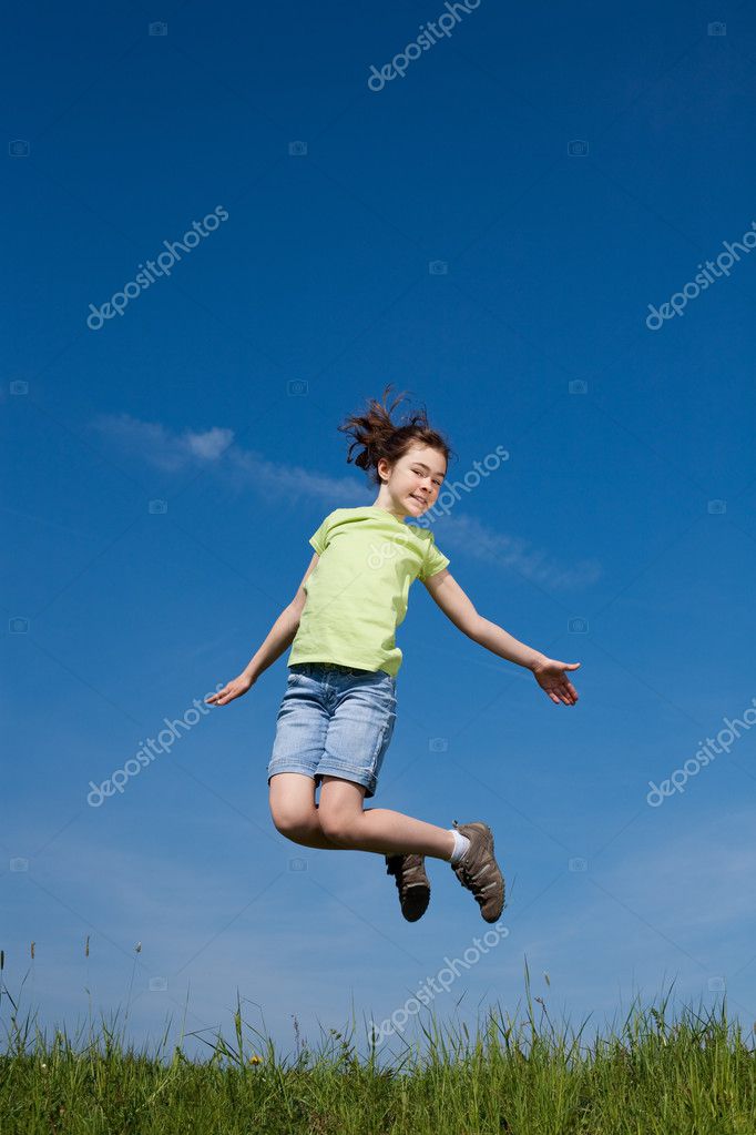Girl jumping Stock Photo by ©gbh007 32813979
