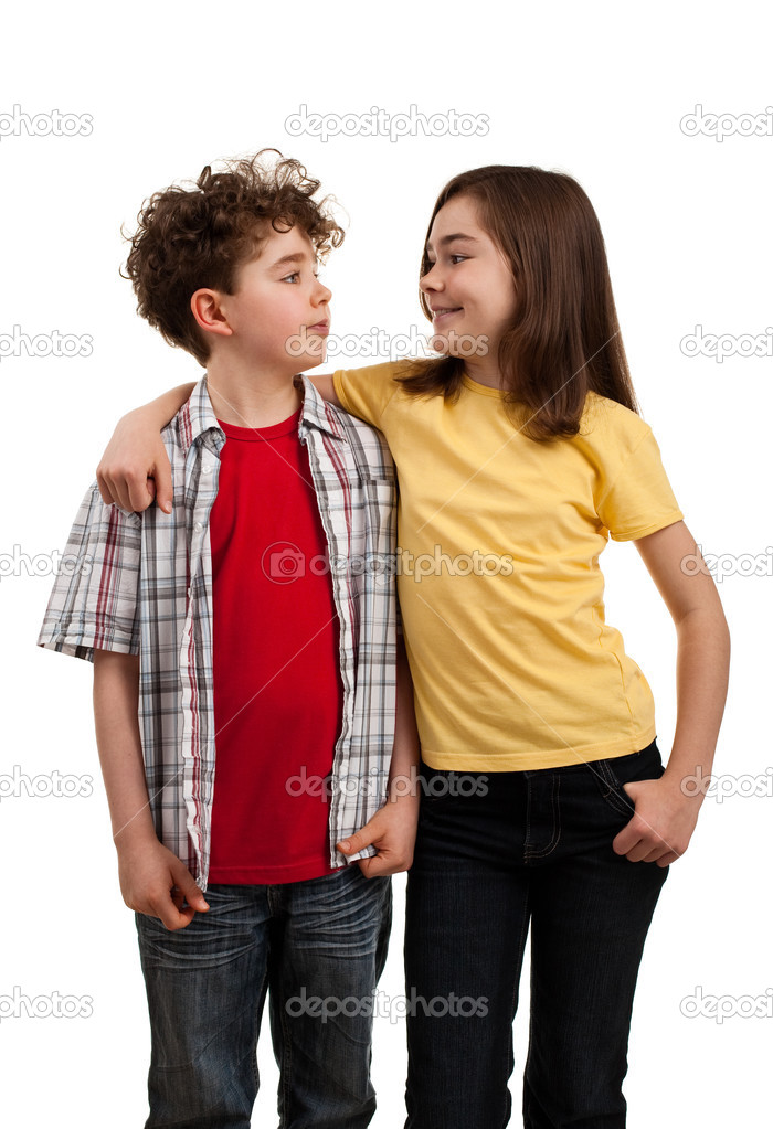 Girl and boy standing Stock Photo by ©gbh007 32817159