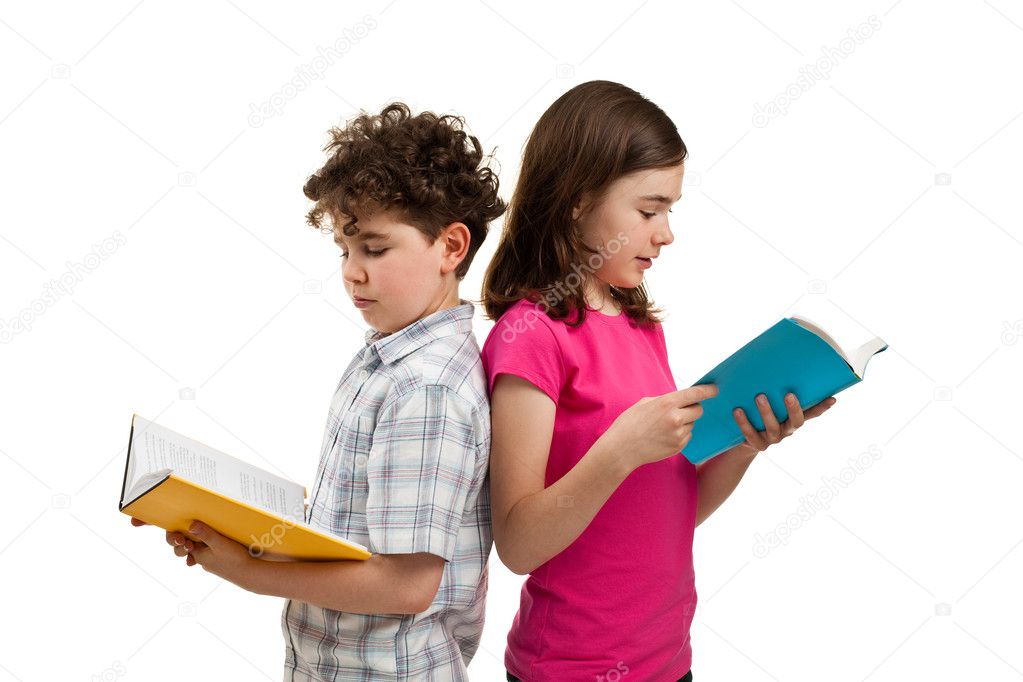 Kids reading books Stock Photo by ©gbh007 32820305