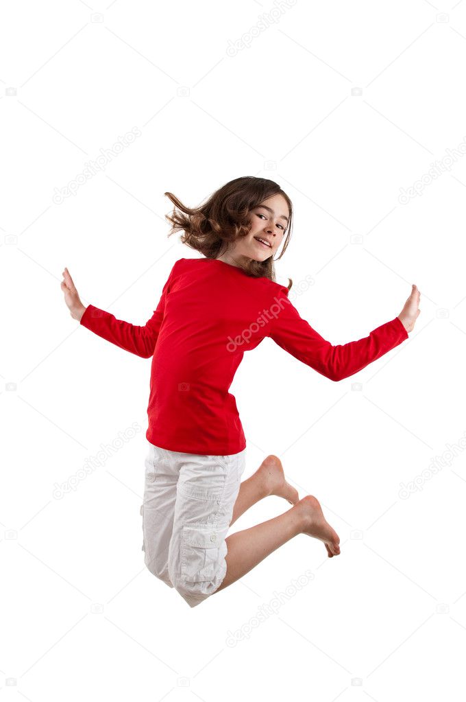 Girl jumping Stock Photo by ©gbh007 32827631