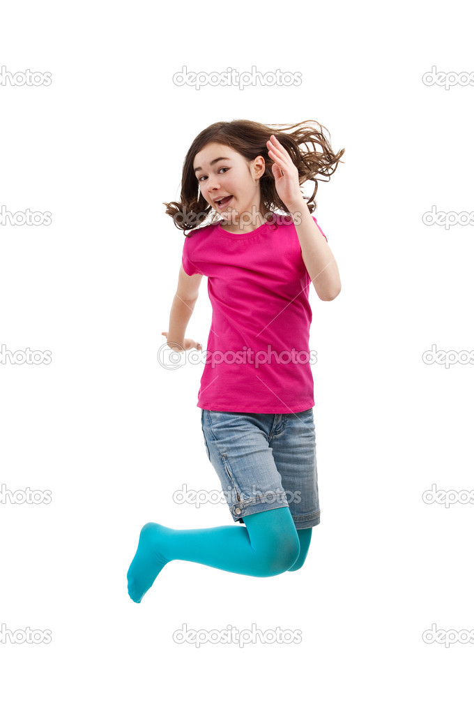 Girl jumping — Stock Photo © gbh007 #32916763