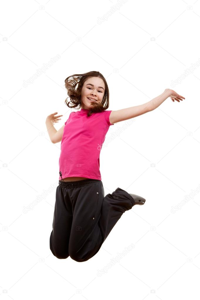 Girl jumping Stock Photo by ©gbh007 32923919