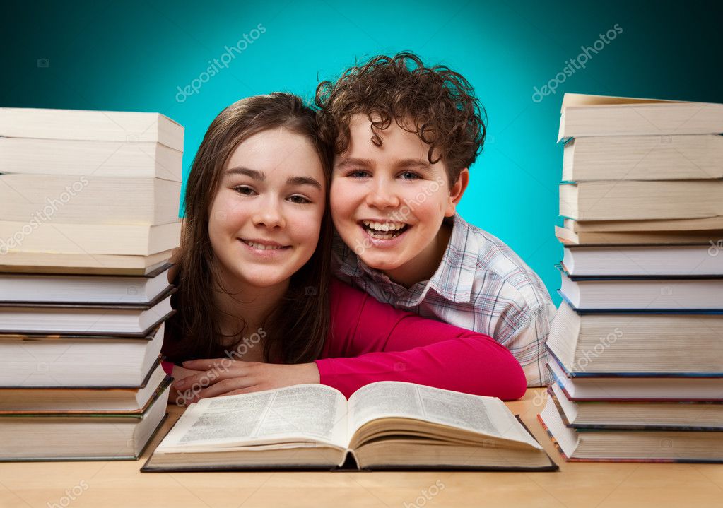 Kids learning at home Stock Photo by ©gbh007 32938825