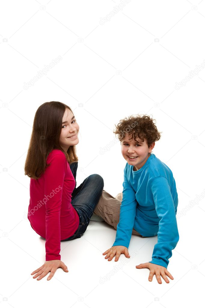 Two sitting kids — Stock Photo © gbh007 #32976971