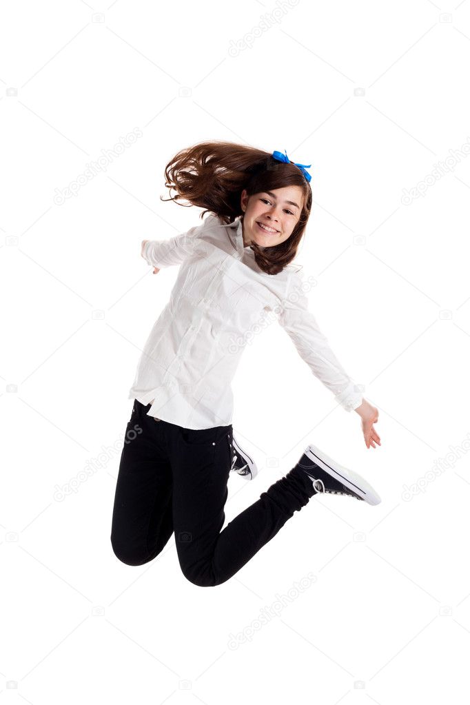 Girl jumping Stock Photo by ©gbh007 33133535