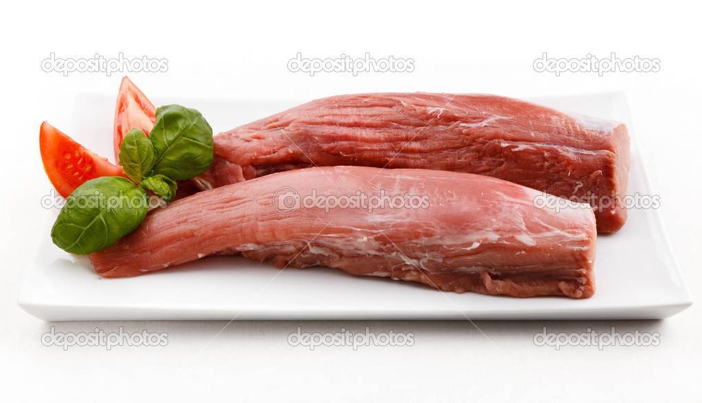 Fresh raw pork loin Stock Photo by ©gbh007 33236955