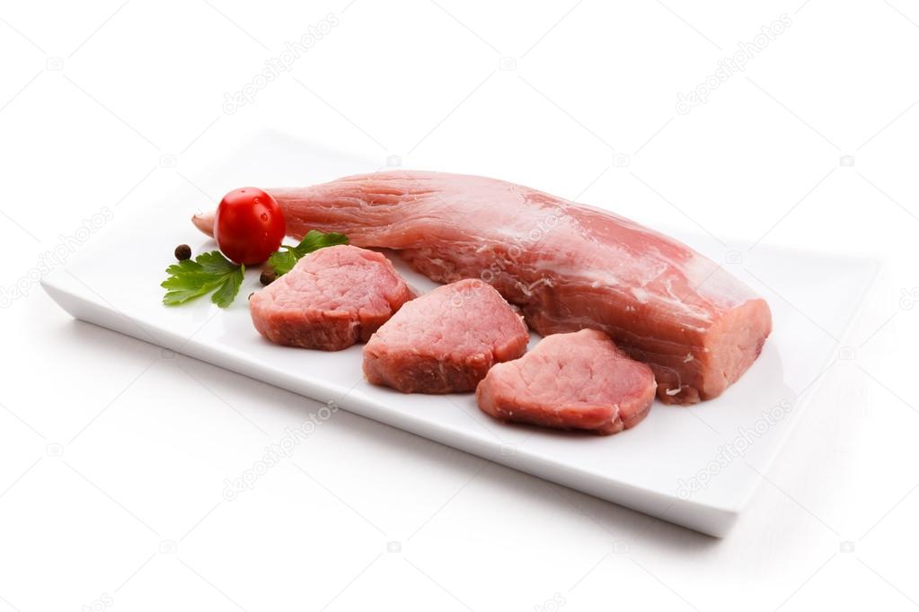 Fresh raw pork loin Stock Photo by ©gbh007 46283629