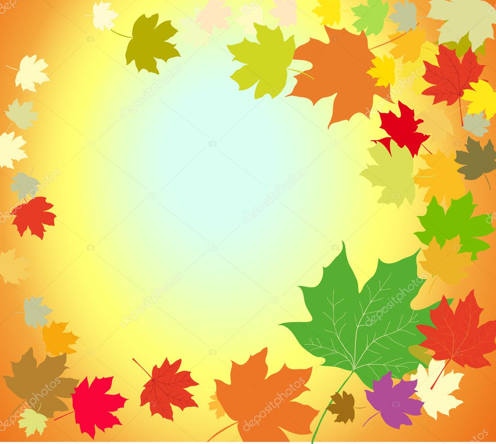 Bright leaves abstract background Stock Vector by ©sushkonastya 32652709