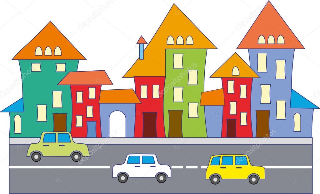 Città cartone animato - Grafica Vettoriale © sushkonastya 43583387 ...