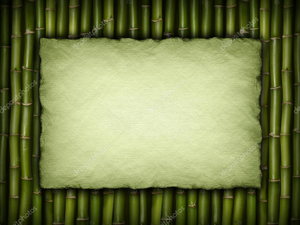 Template - paper sheet on bamboo background Stock Photo by ©digieye ...
