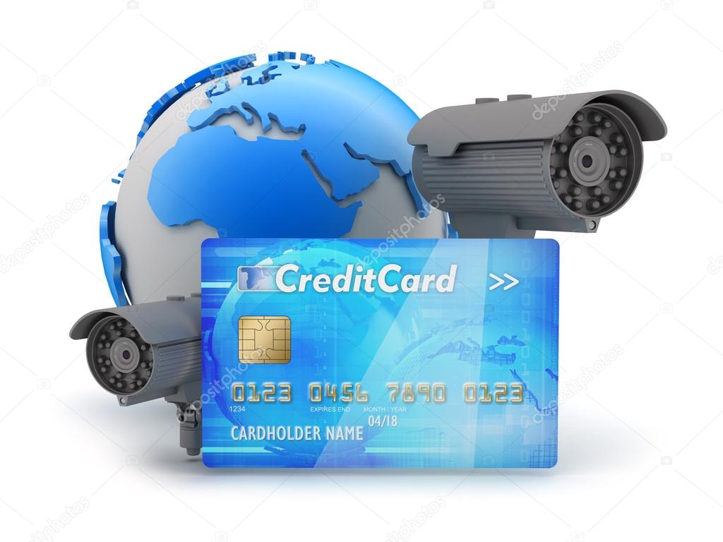 Two cameras, credit card and earth globe — Stock Photo © digieye #31989805