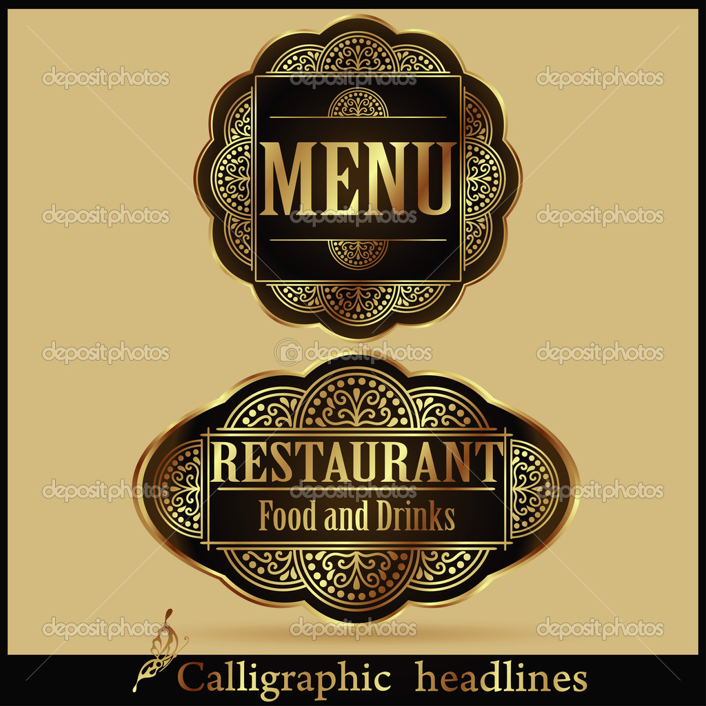 Restaurant menu Label Stock Vector by ©OlleVita 29447691