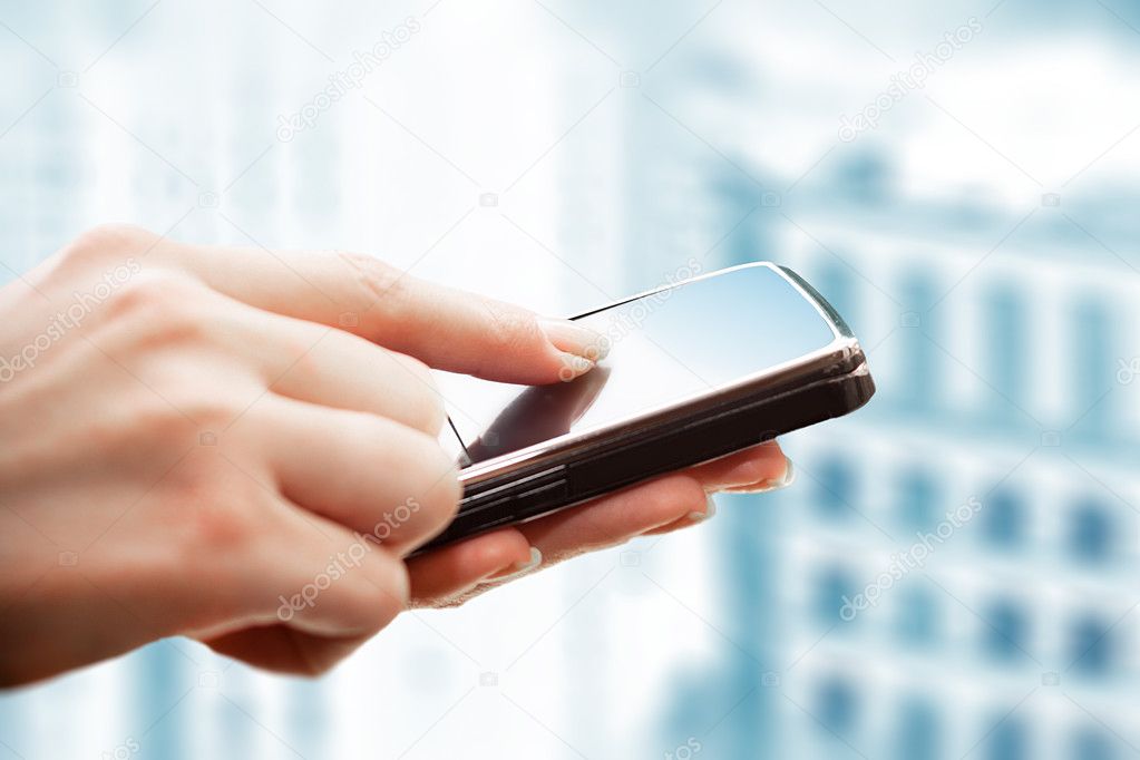 Using Smart Phone — Stock Photo © REDPIXEL #12640940