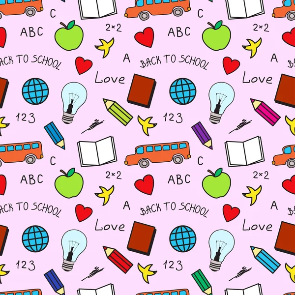 School seamless texture — Stock Vector © Roman_Sher #16313365