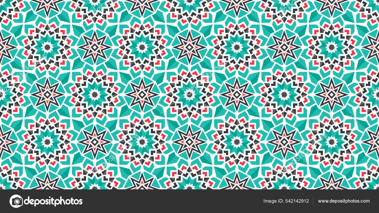 Vector Border Arabic Pattern Stock Vector by ©Roman_Volkov 542142912
