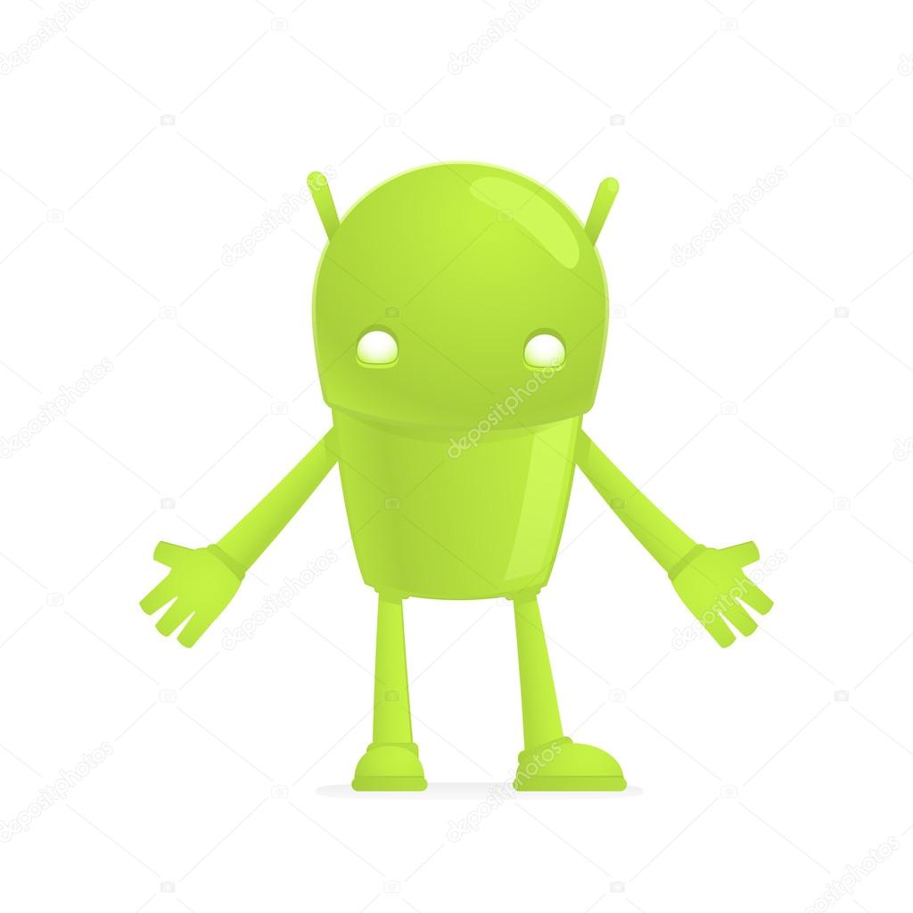 Funny cartoon android — Stock Vector © artenot #19757851