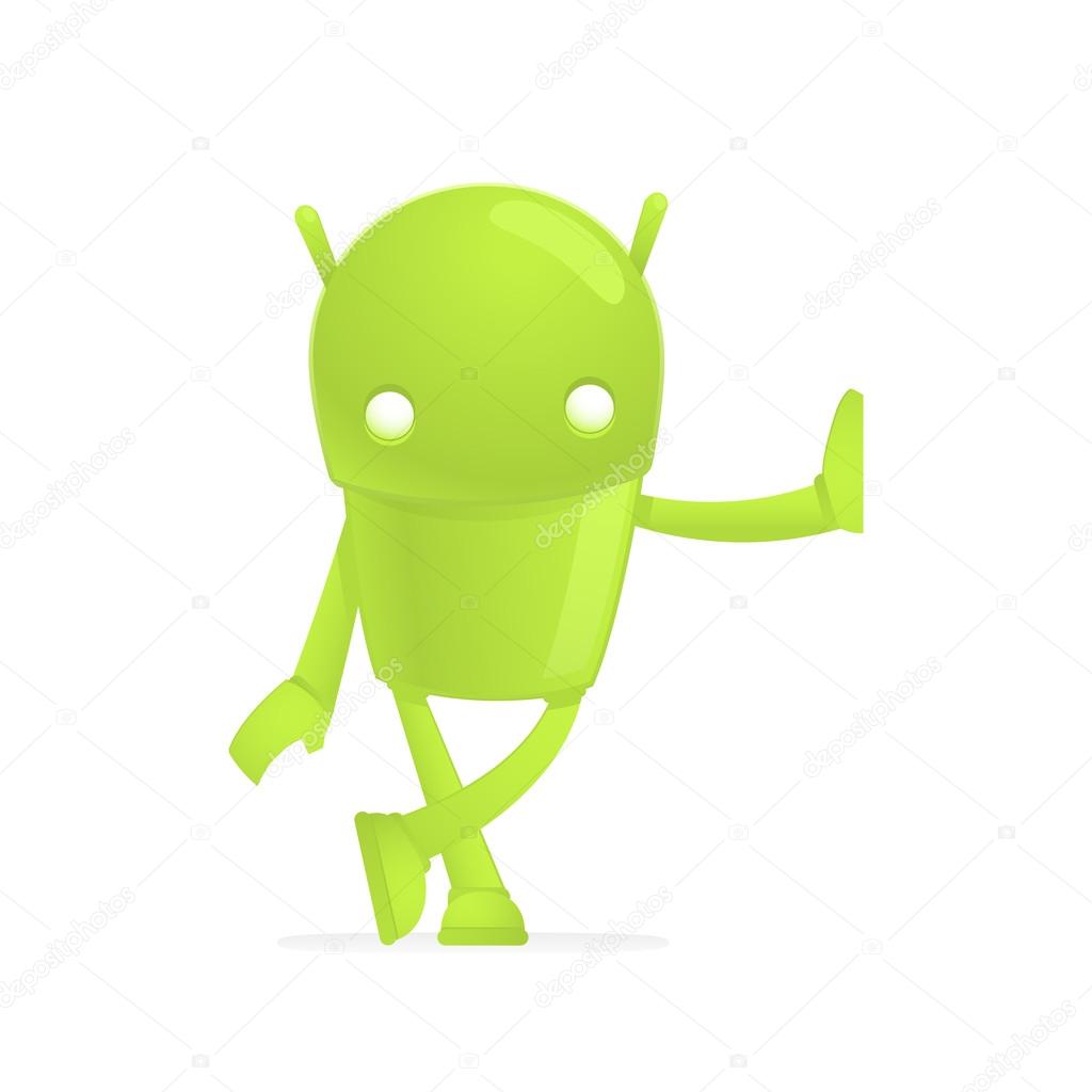 Funny cartoon android — Stock Vector © artenot #19758161