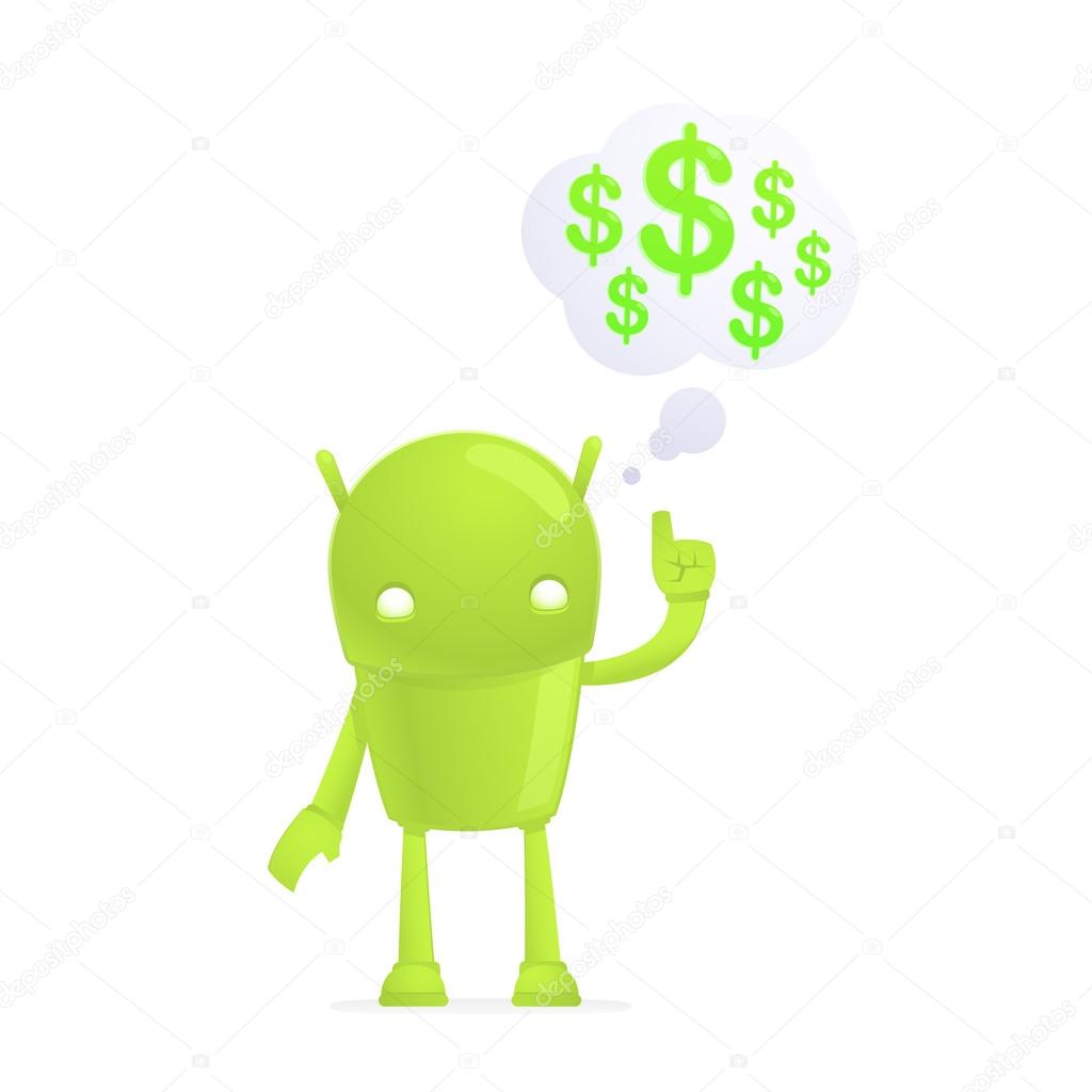 Funny cartoon android Stock Vector Image by ©artenot #19758409