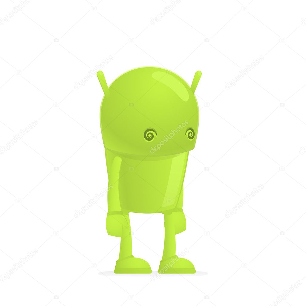 Funny cartoon android Stock Vector Image by ©artenot #19758663
