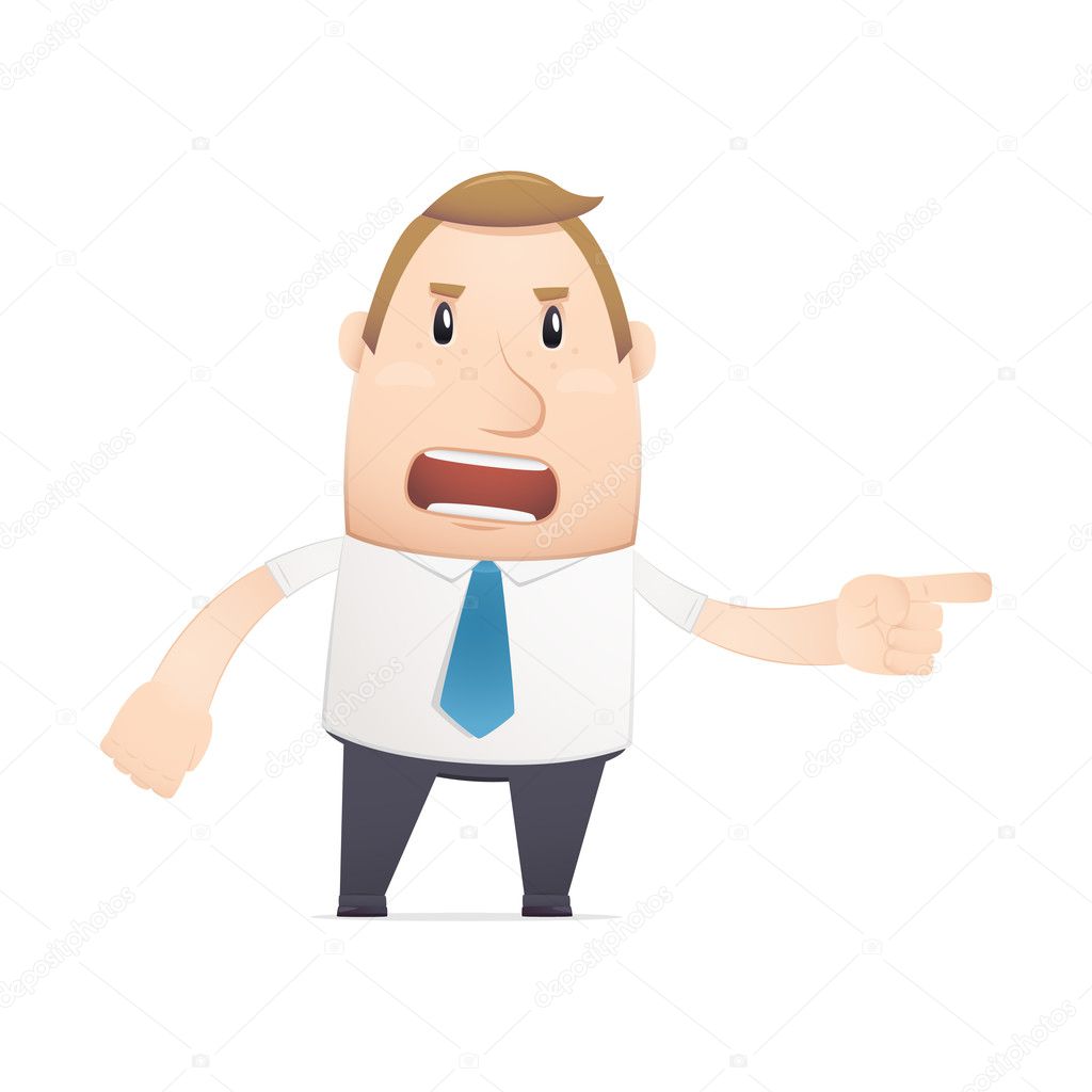 Funny manager in various poses Stock Vector Image by ©artenot #32106795