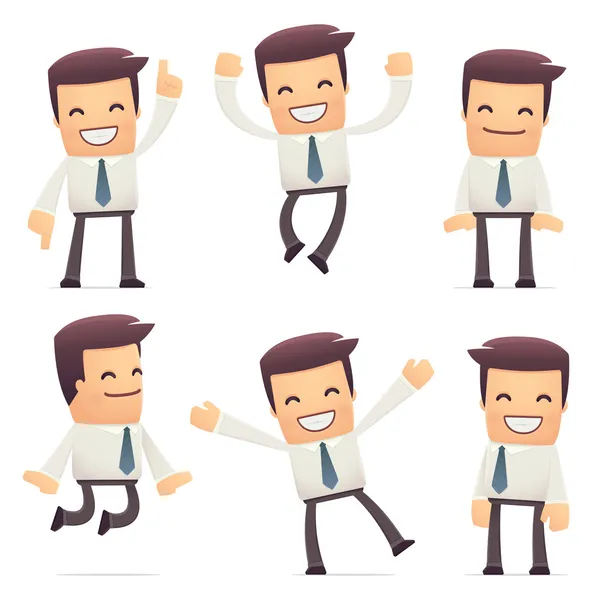 Set of funny cartoon manager Stock Vector Image by ©artenot #5208554