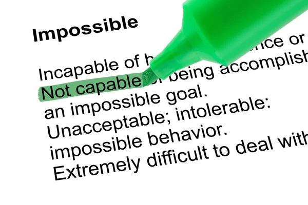 Highlighted word process with green pen — Stock Photo © Petkov #39566807