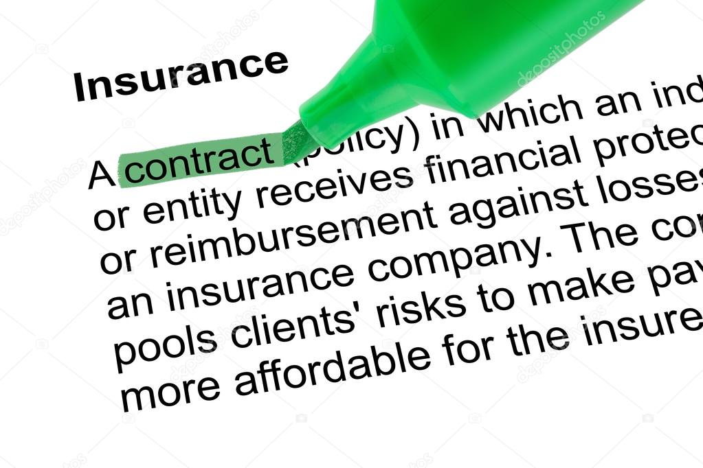 Highlighted word contract with green pen Stock Photo by ©Petkov 39566693