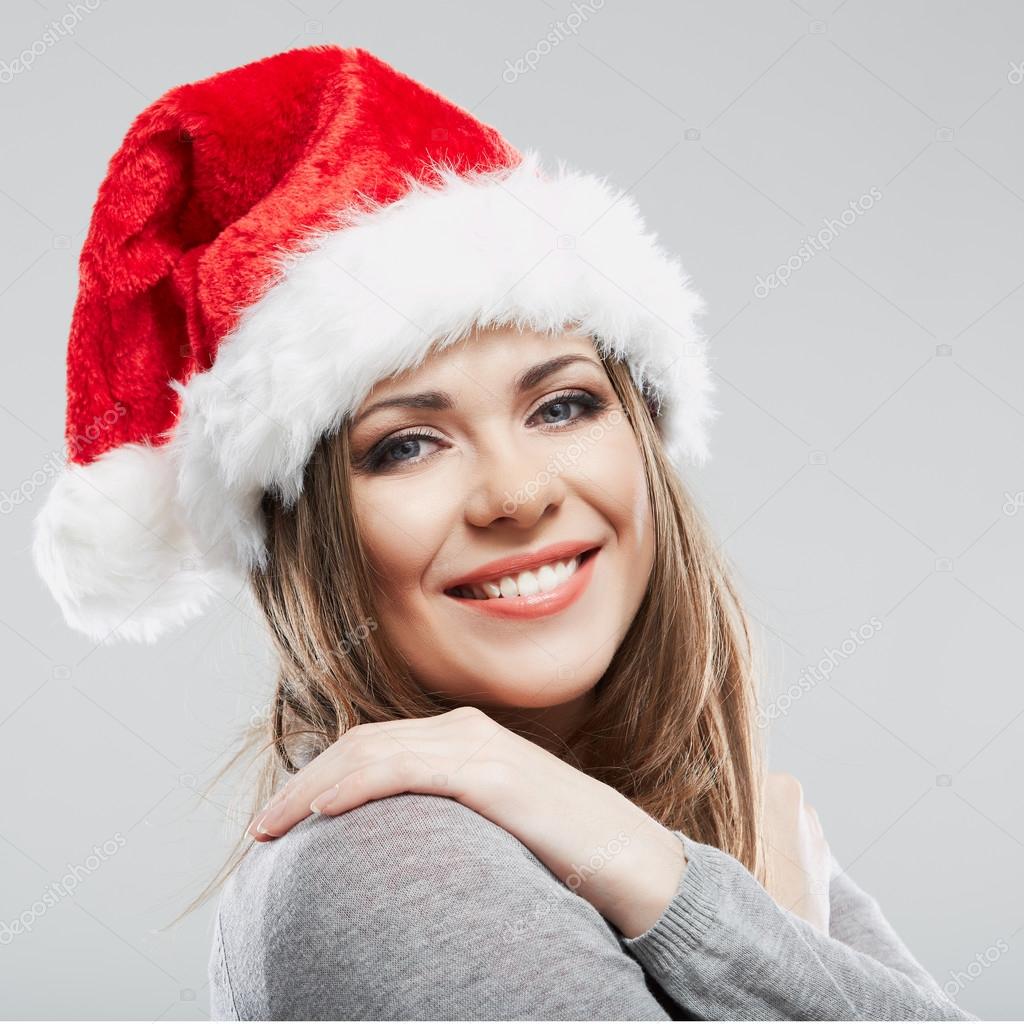 Woman in santa hat Stock Photo by ©sheftsoff 38968647