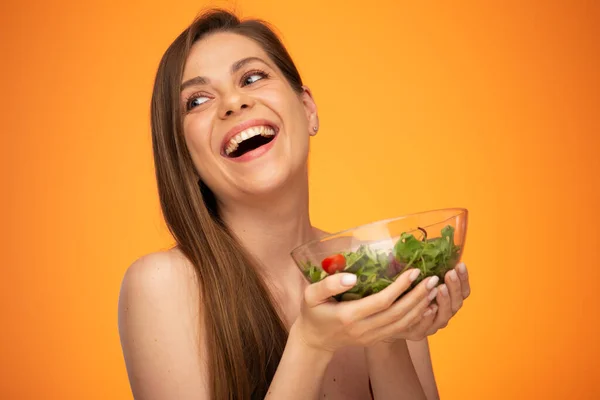 Woman laughing salad Stock Photos, Royalty Free Woman laughing salad ...