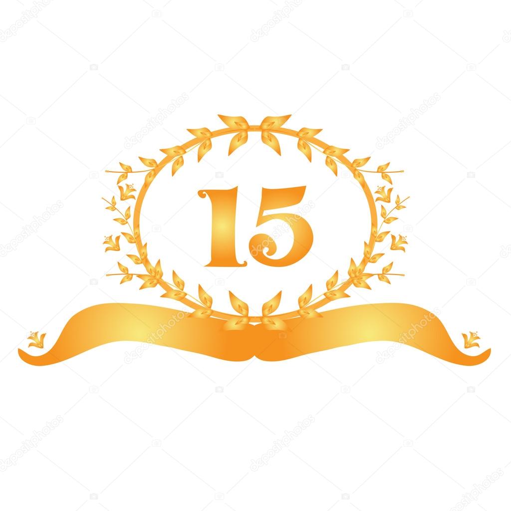 Banner del 15 aniversario Vector de stock por ©Chantall 39386625