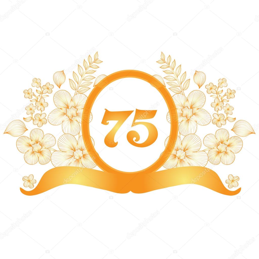 75th anniversary banner — Stock Vector © Chantall #40313639