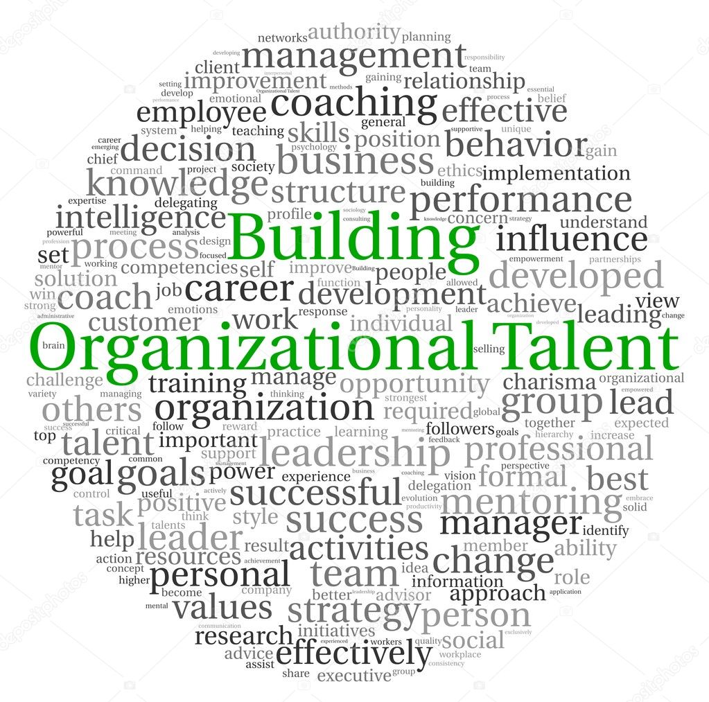 Building Organizational Talent concept in word tag cloud on white ...