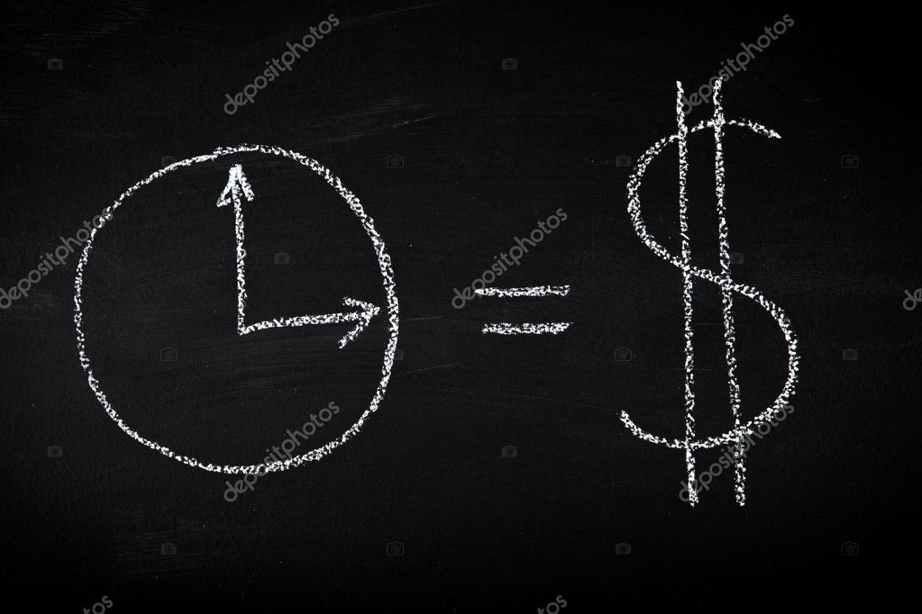 Time is money equation drown on chalkboard Stock Photo by ©olechowski ...