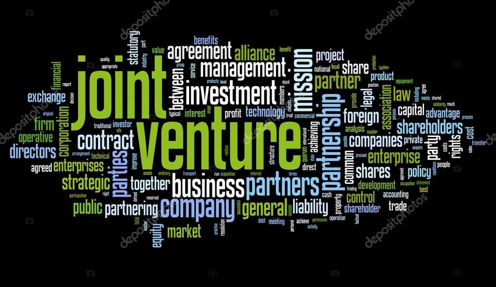 Joint venture concept in tag cloud on black background Stock Photo by ...