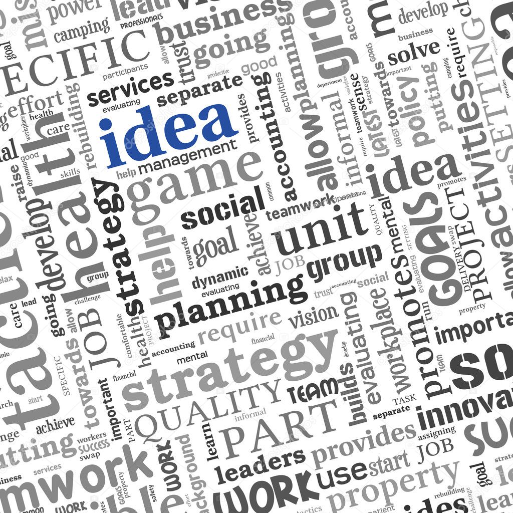 Idea concept words in tag cloud Stock Photo by ©olechowski 27195653