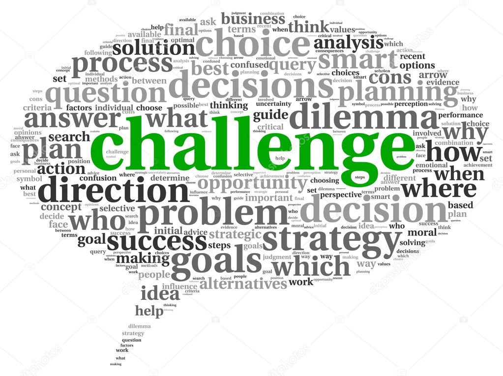 Challenge concept in word tag cloud — Stock Photo © olechowski #28191347