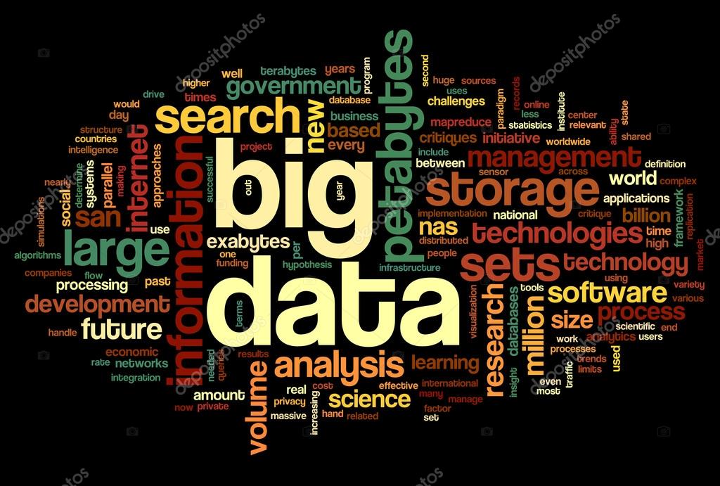 Big data concept in word cloud Stock Photo by ©olechowski 33753979