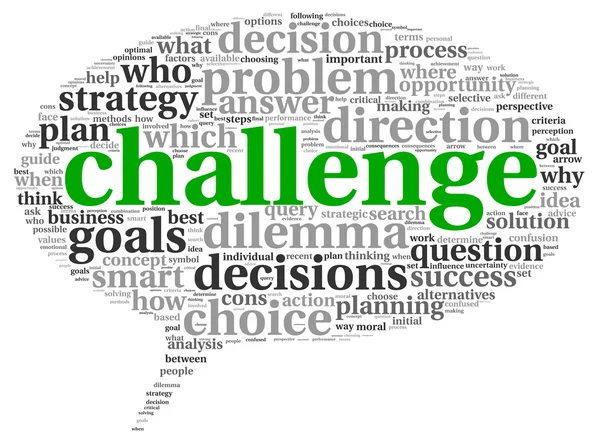 Challenge concept in word tag cloud — Stock Photo © olechowski #28191347