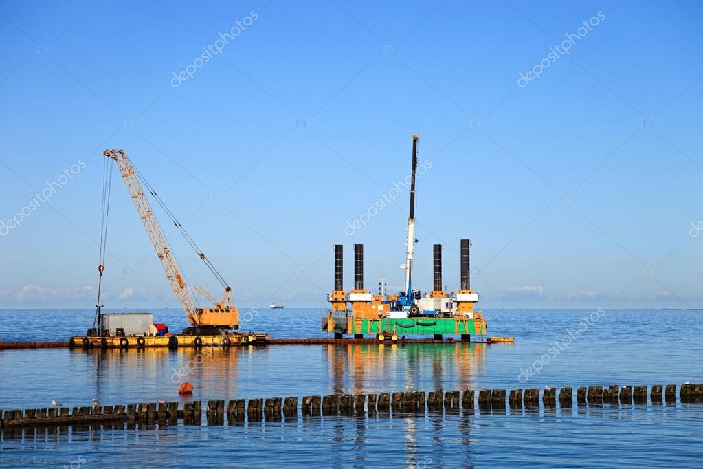 Floating dredging platform — Stock Photo © Nightman1965 #18419773
