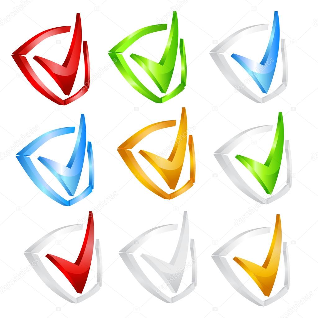 Vector set of checkmark Stock Vector Image by ©pokomeda #26879843