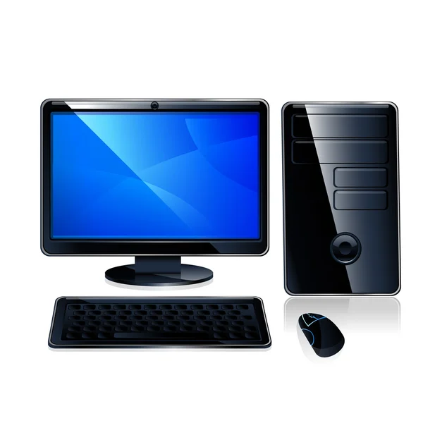 Vector image of a desktop computer. Stock Vector Image by ©kozzi2 ...