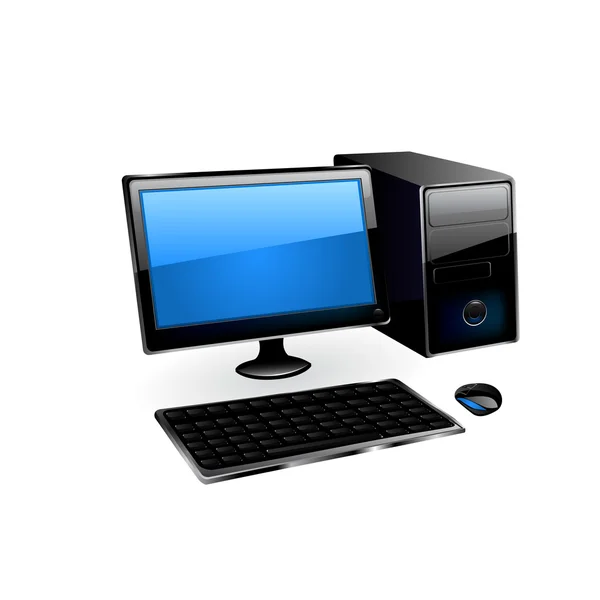 Vector image of a desktop computer. Stock Vector Image by ©kozzi2 ...