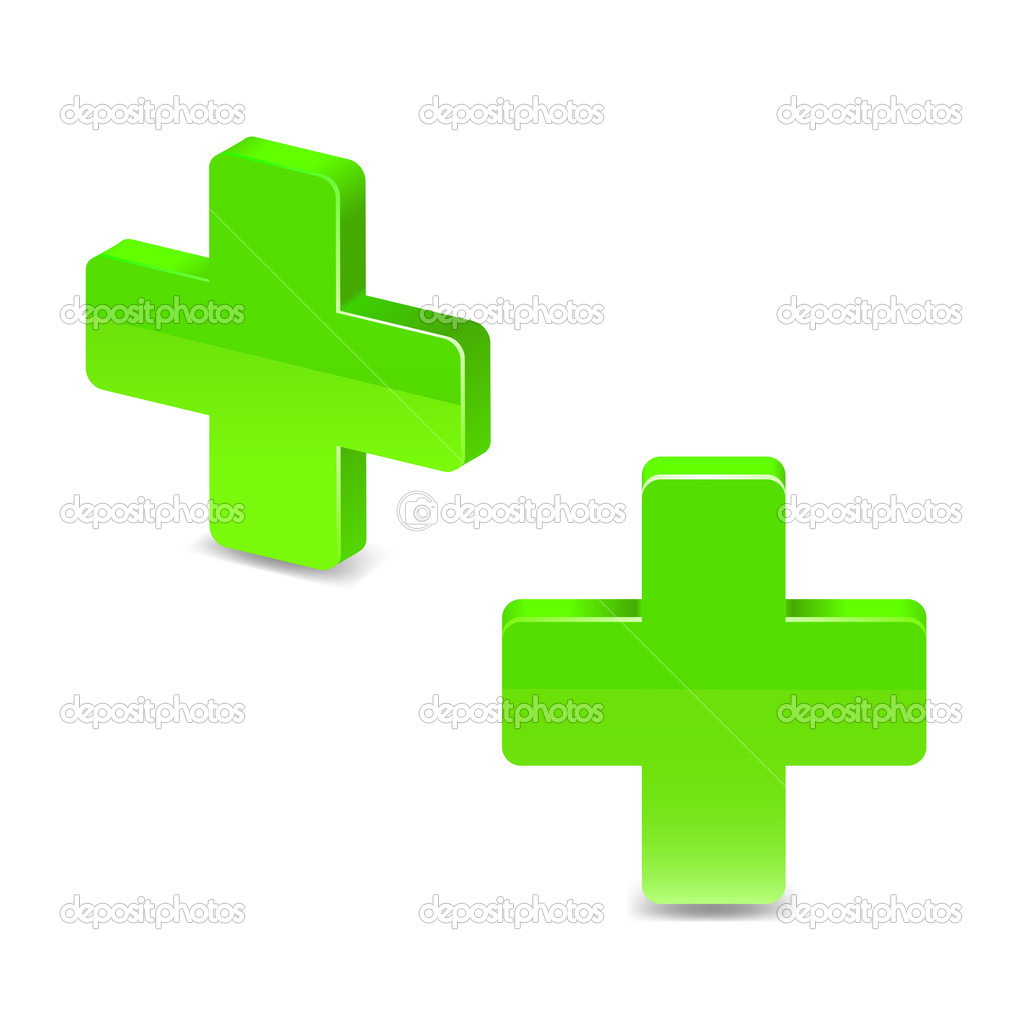 Green cross. Vector Stock Vector by ©pokomeda 26977211