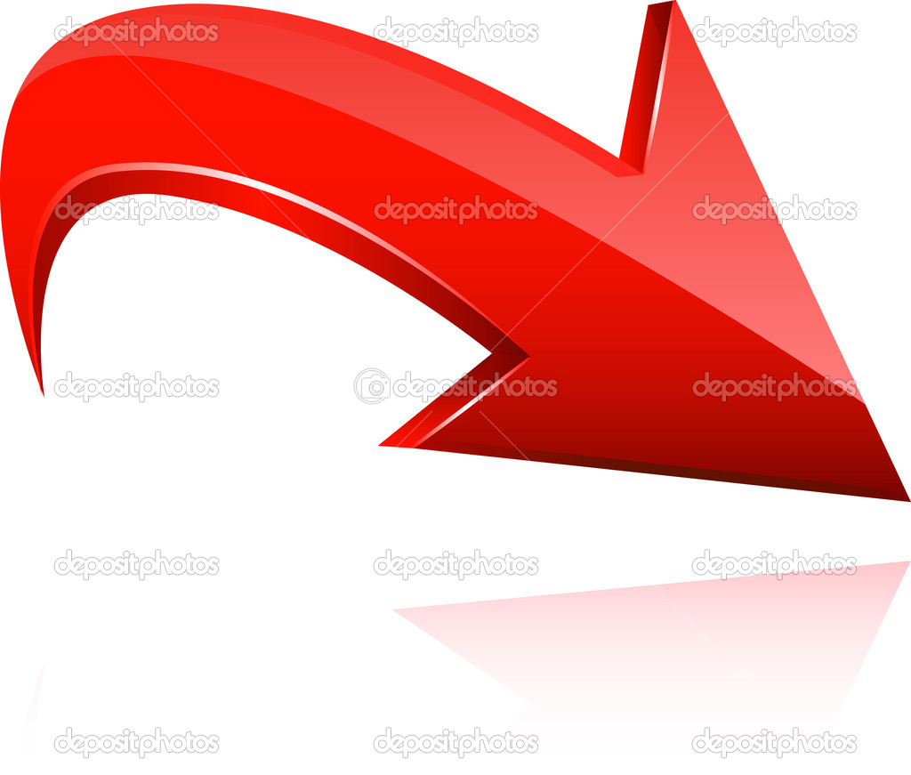 Seta vermelha. Vector — Vetor de Stock © pokomeda #26977343